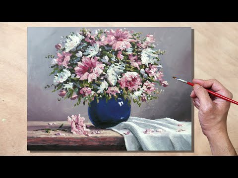 Acrylic Painting Bouquet of Flowers