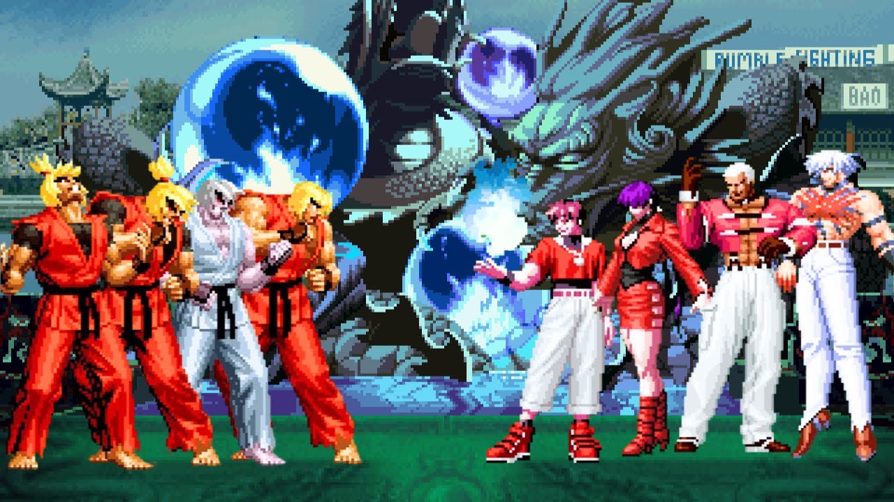 KOF Memorial - Ken Masters Team vs Awakend Orochi Team - YouTube