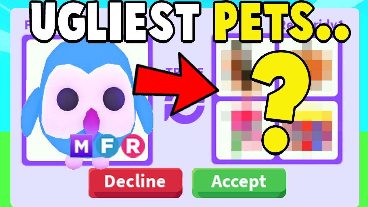 I traded for the 7 UGLIEST Adopt Me Pets.. - YouTube
