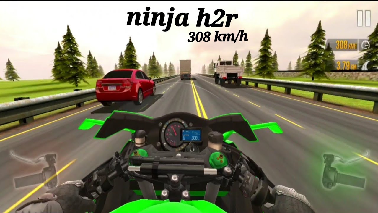 Ninja H2r game play || Ninja h2 drag racing game play || 308 km/h - YouTube
