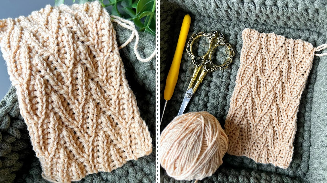 Textured Pattern "Branches" - Crochet or Knitting? One-Row Repeat ...