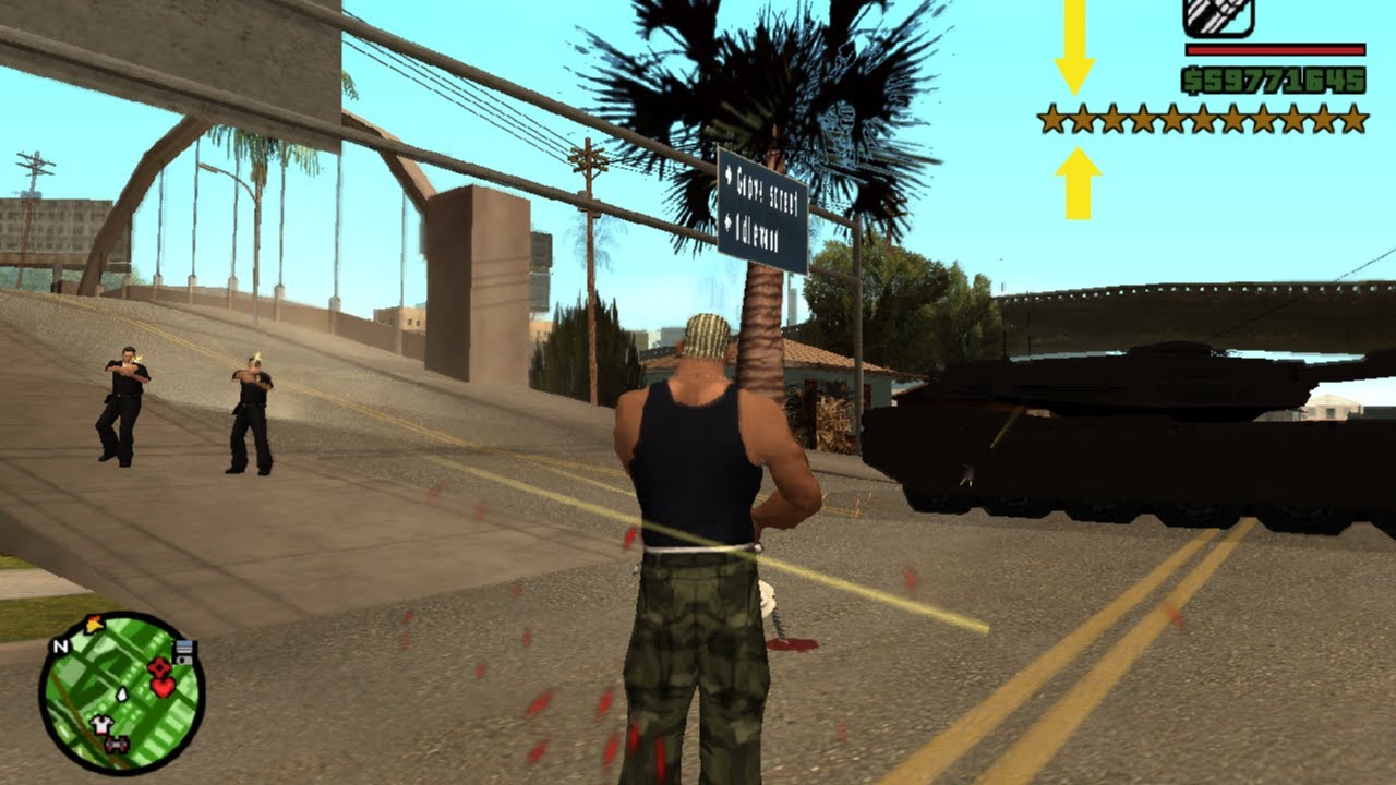 See what happens if you get 10 police stars in Grand San Andreas??? GTA ...