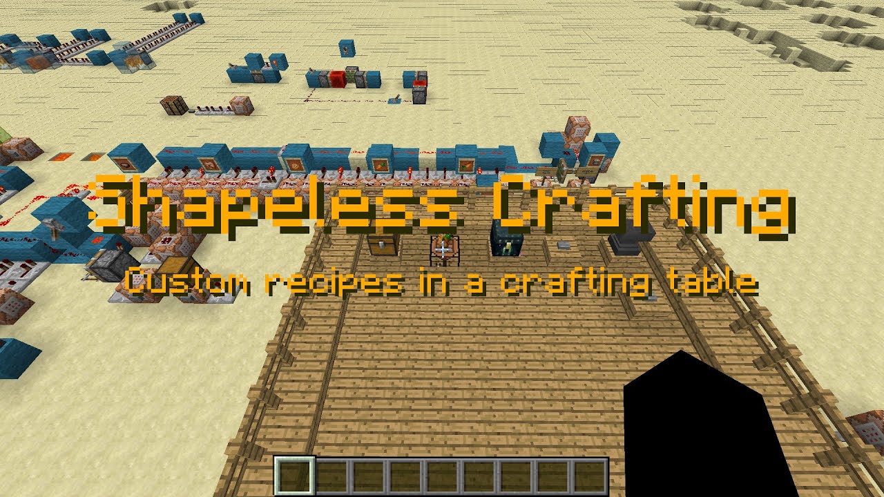 Minecraft:Shapeless Custom Crafting in crafting table - YouTube