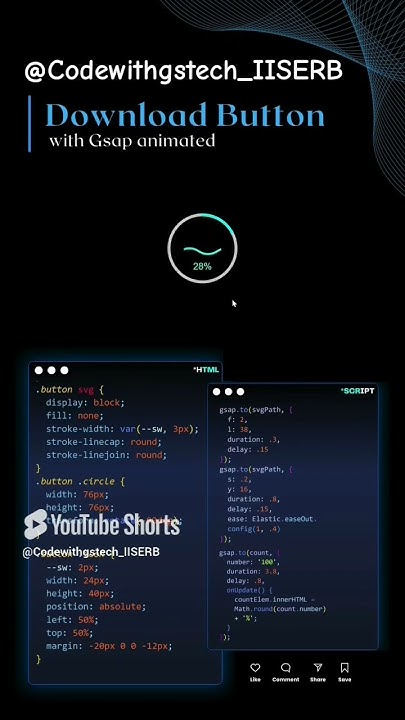 Animated Download Button Using Html Css Shorts Viralshorts