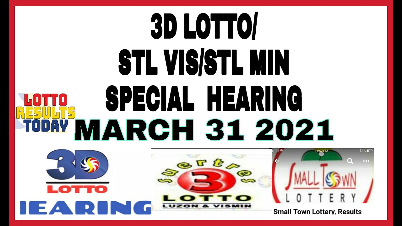MARCH 31 2021..LOTTO 3D/STL VIS/STL MIN.SPECIAL HEARING COMBINATION ...