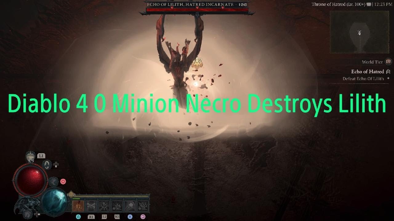 Diablo 4 Zero Minion Necromancer Build Destroys Lilith - YouTube