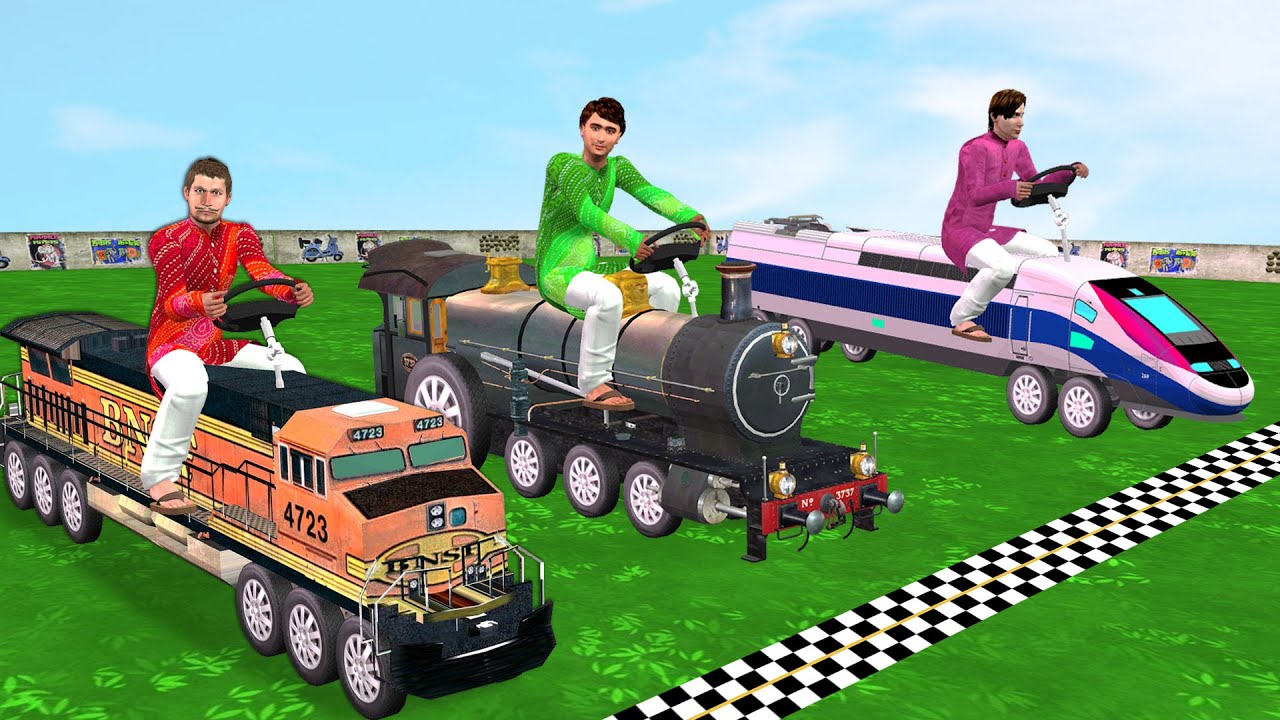 छोटा ट्रेन दौड़ Mini Train Race Comedy Video हिंदी कहानिया Hindi ...