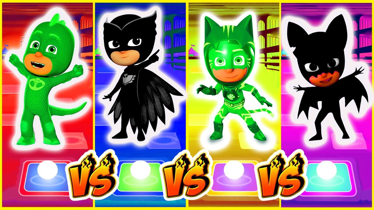 Pj Masks Gekko vs Owlette vs Cat Boy vs Batarina🎶 Tiles Hop EDM Rush ...