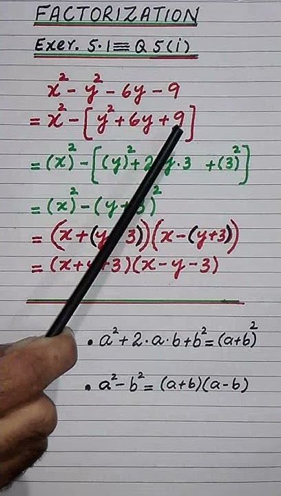 Factorization of algebraic expressions |9th Maths|Exercise 5.1| Quest.5(I)| #shorts # ...