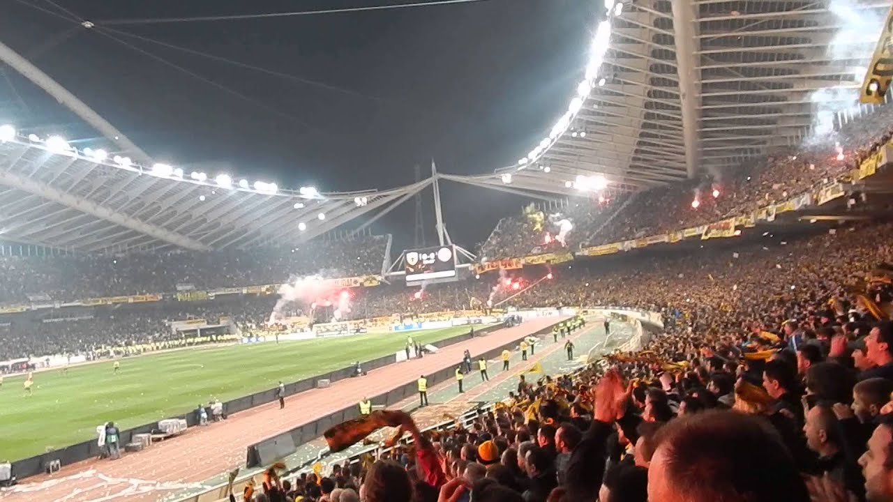 ΑΕΚ-Ολυμπιακός 0-1 (70.000 crazy AEK fans) - YouTube