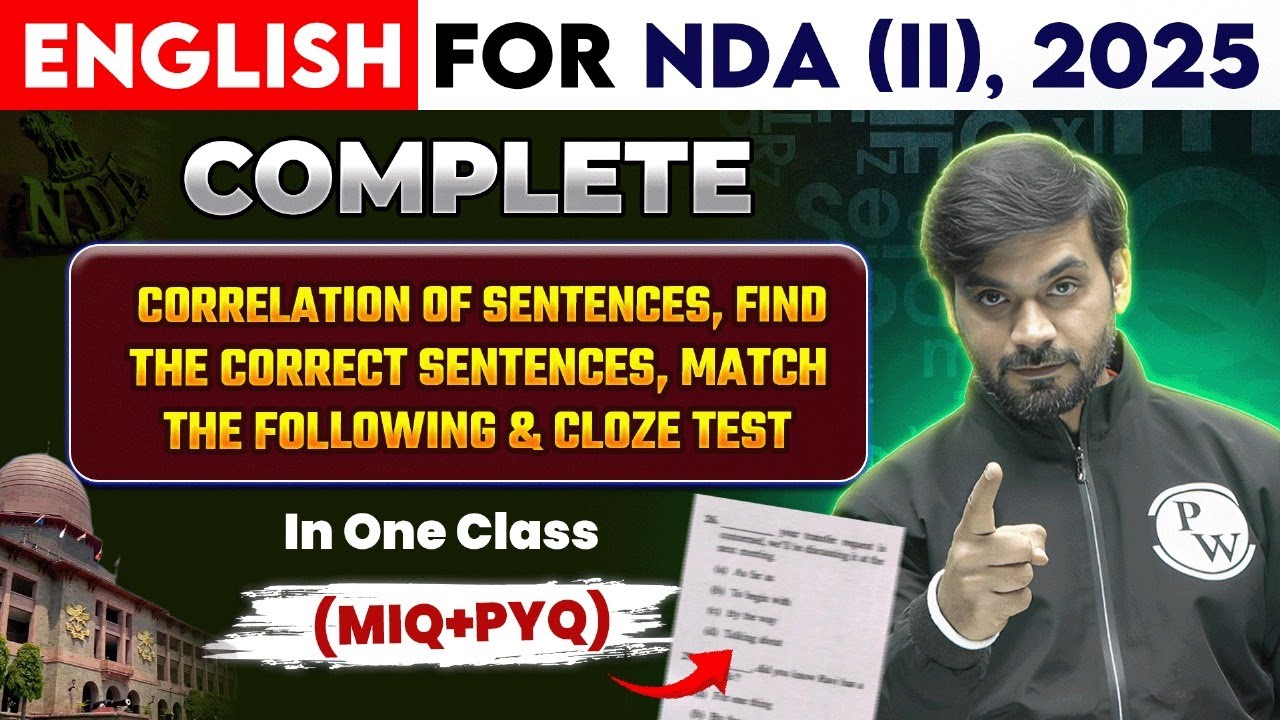 NDA English: Correlation of Sentences, Find the Correct Sentences ...