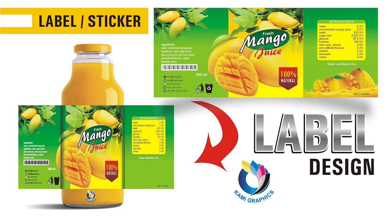 Graphics Designing Tutorial | How to Design a Label | Coral Draw | Tip ...