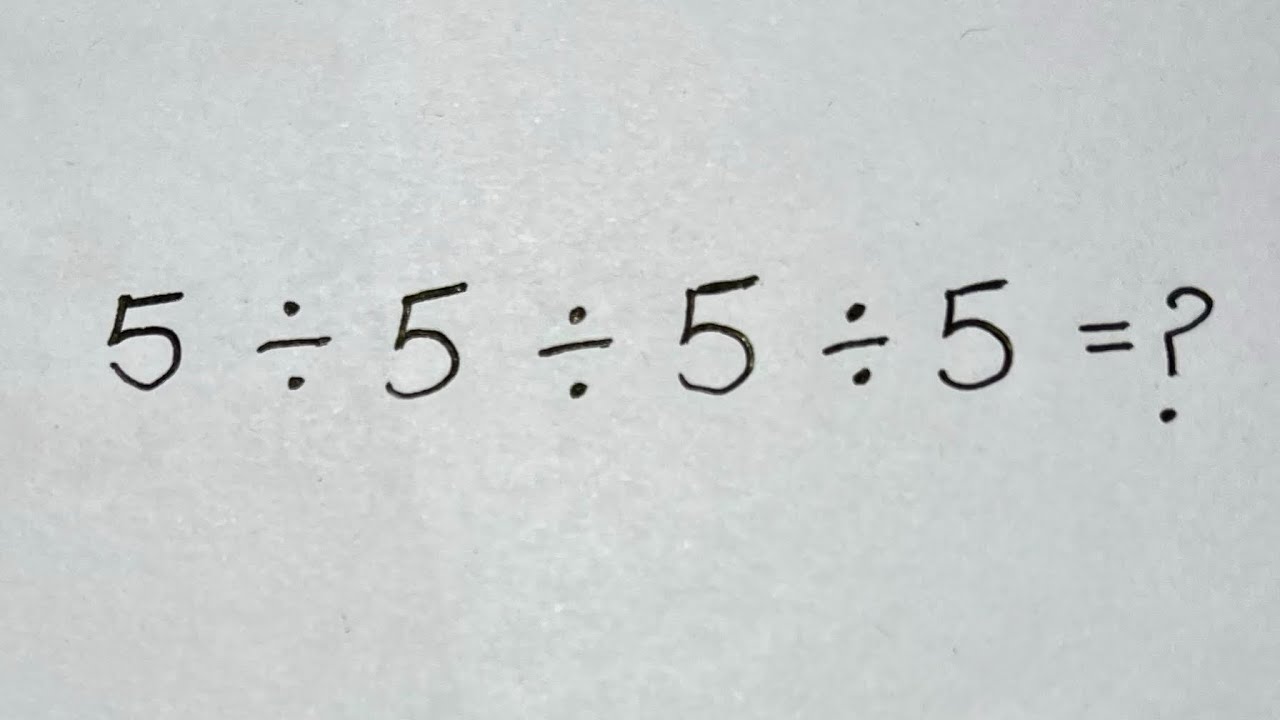 A Nice Division Problem - YouTube