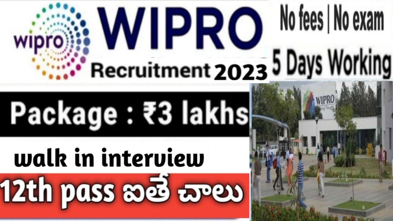 Latest walk in interview Wipro Hyderabad 2023/inter diploma degree pg ...