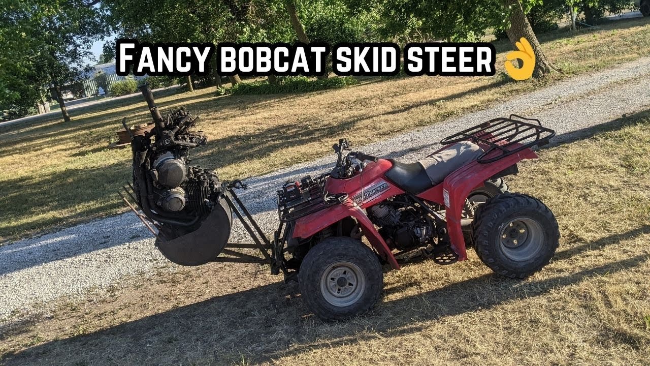 Putting the loader 4 wheeler to work - YouTube