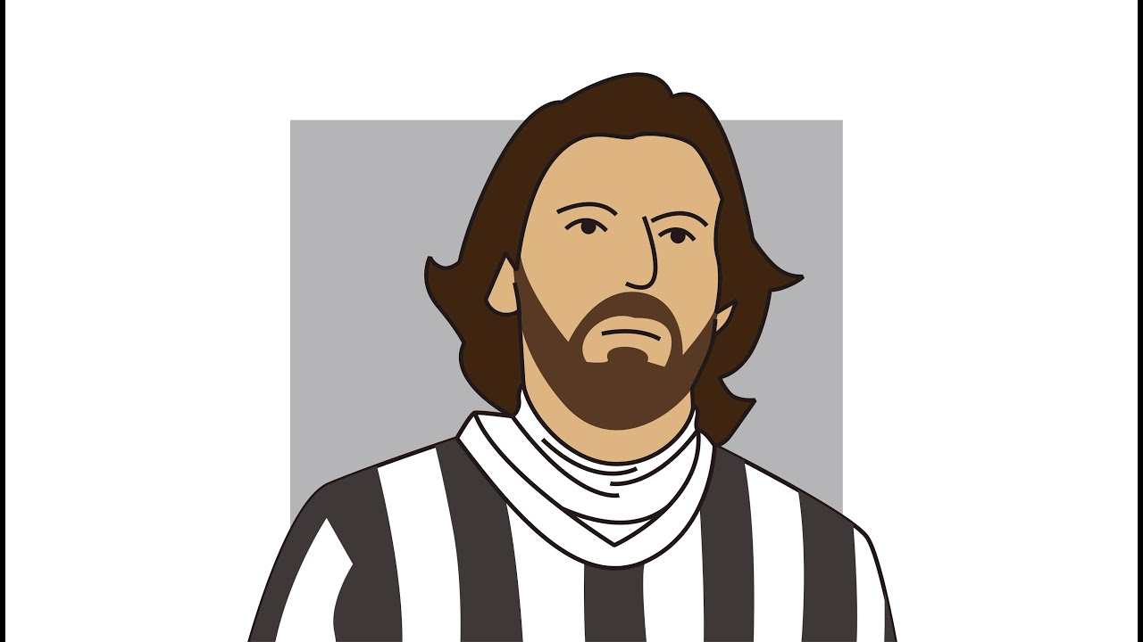 how to draw simple cartoon | andrea pirlo - YouTube