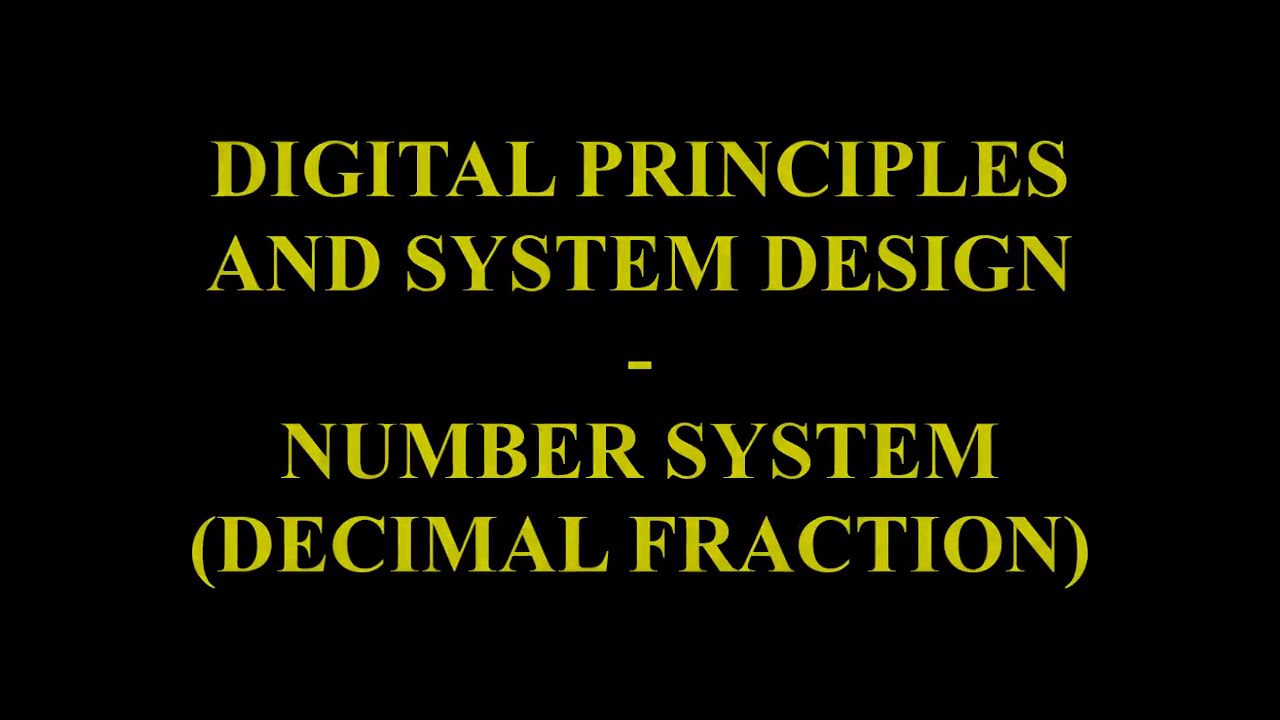 DPSD Unit 1 -NUMBER SYSTEM (DECIMAL FRACTION) - YouTube