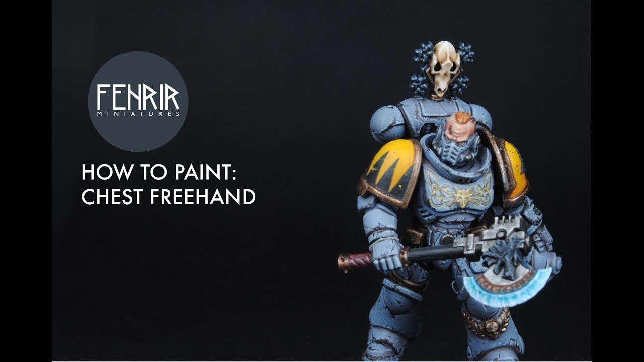 How to paint: Space Wolf Chest Freehand - YouTube