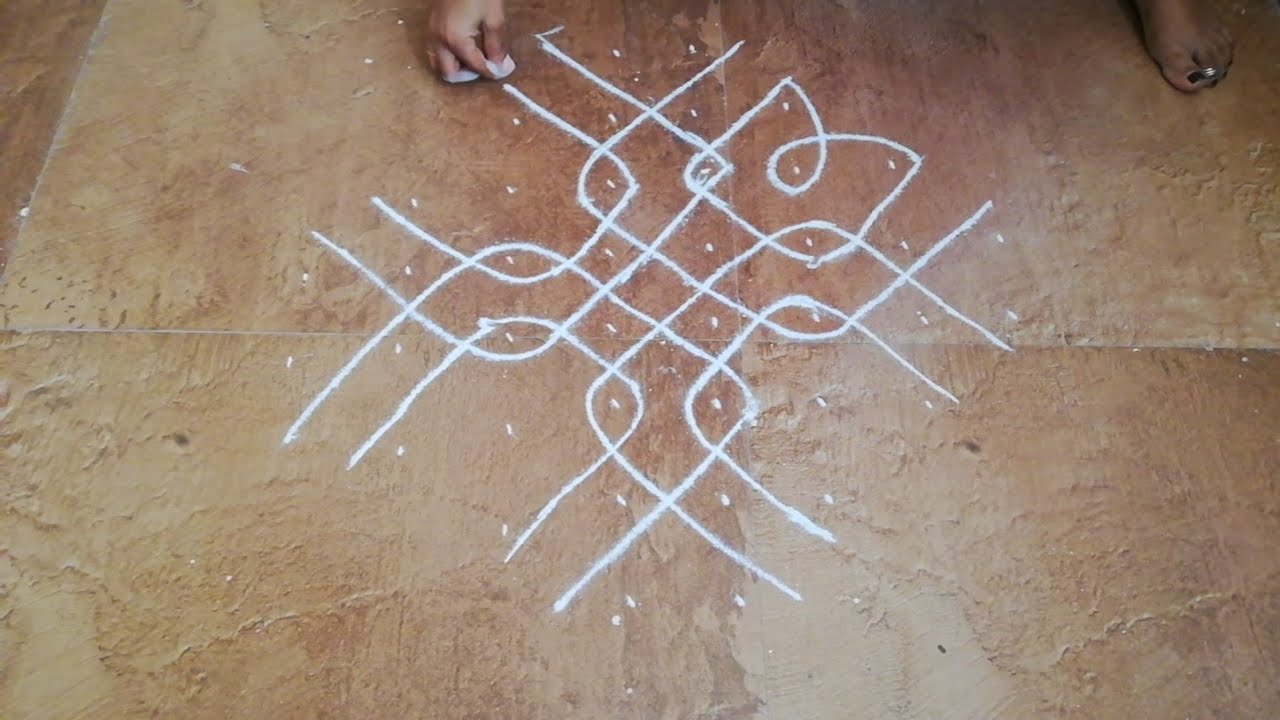 8×2×2 dots melikala muggu/daily kolam/chukkala muggu/rangoli designs ...