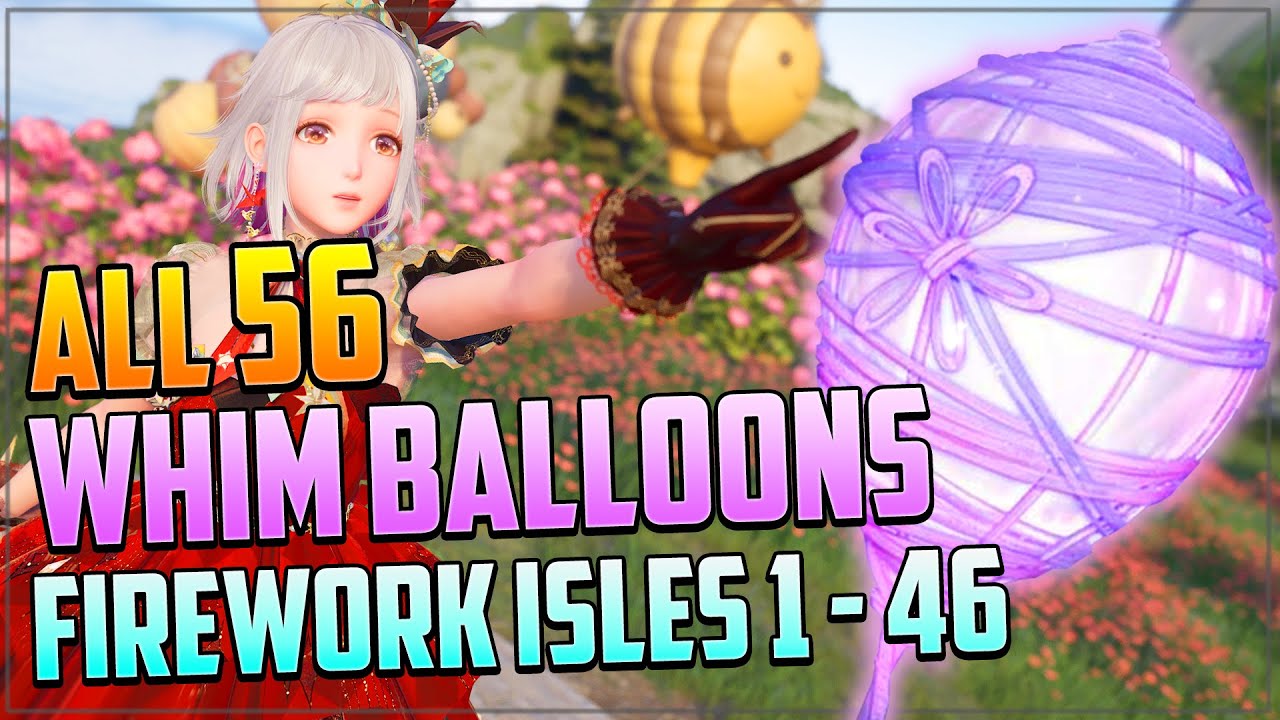 ALL 56 Whim Balloons Locations | Firework Isles 1 - 46 | Infinity Nikki ...