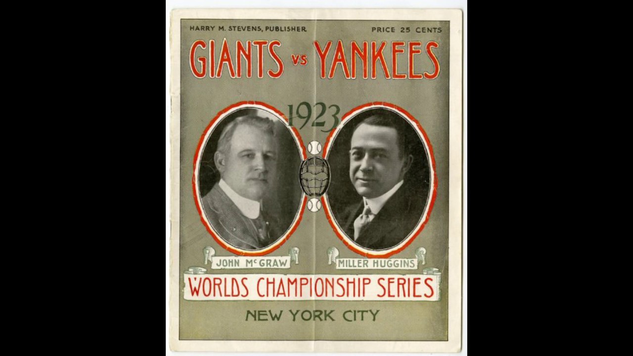 World Series - The Lineups - 1923 - New York Yankees vs New York Giants ...
