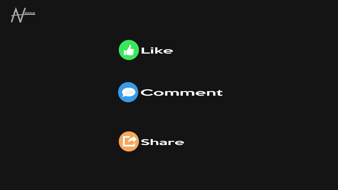 Like - Commet - Share Free to Use Animation - YouTube