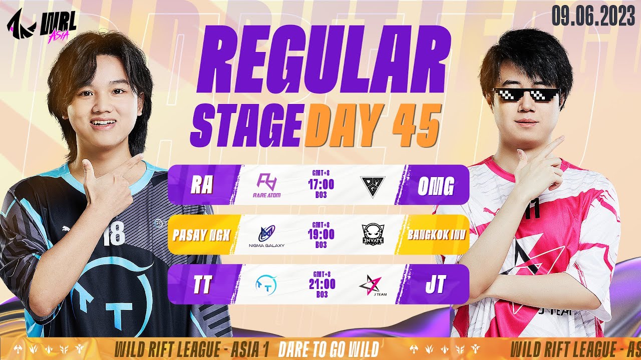 [EN] RA vs OMG | NGX vs INV | TT vs JT - REGULAR STAGE DAY 45 WRL ASIA 2023 (BO3) - YouTube