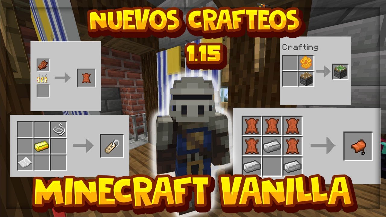 NUEVOS CRAFTEOS PARA MINECRAFT 1.15 *mejoran tu survival* - YouTube