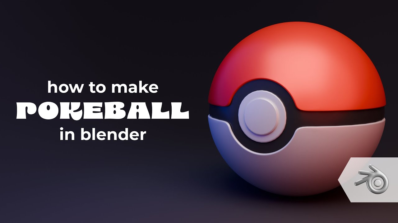 Make Pokéball in Blender within 2 Minutes | Easy 3D Modeling Process ...
