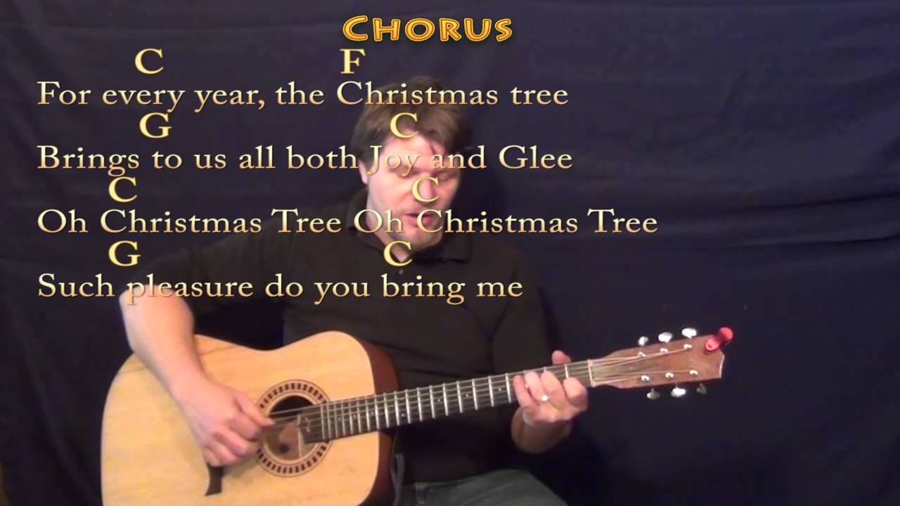 O Christmas Tree Fingerstyle Guitar Cover Lesson In C With Lyrics