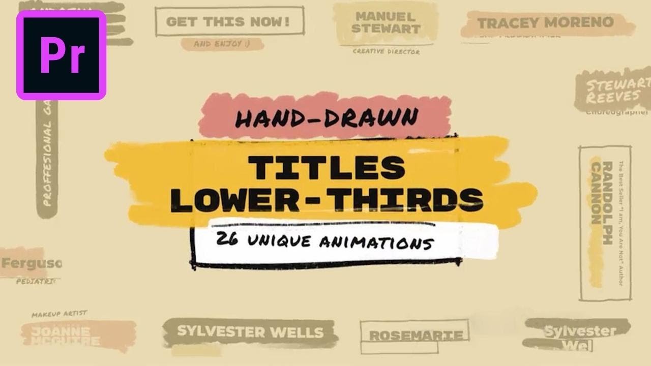 FREE Hand Draw Brush Title Template for Adobe Premiere Pro + Tutorial ...