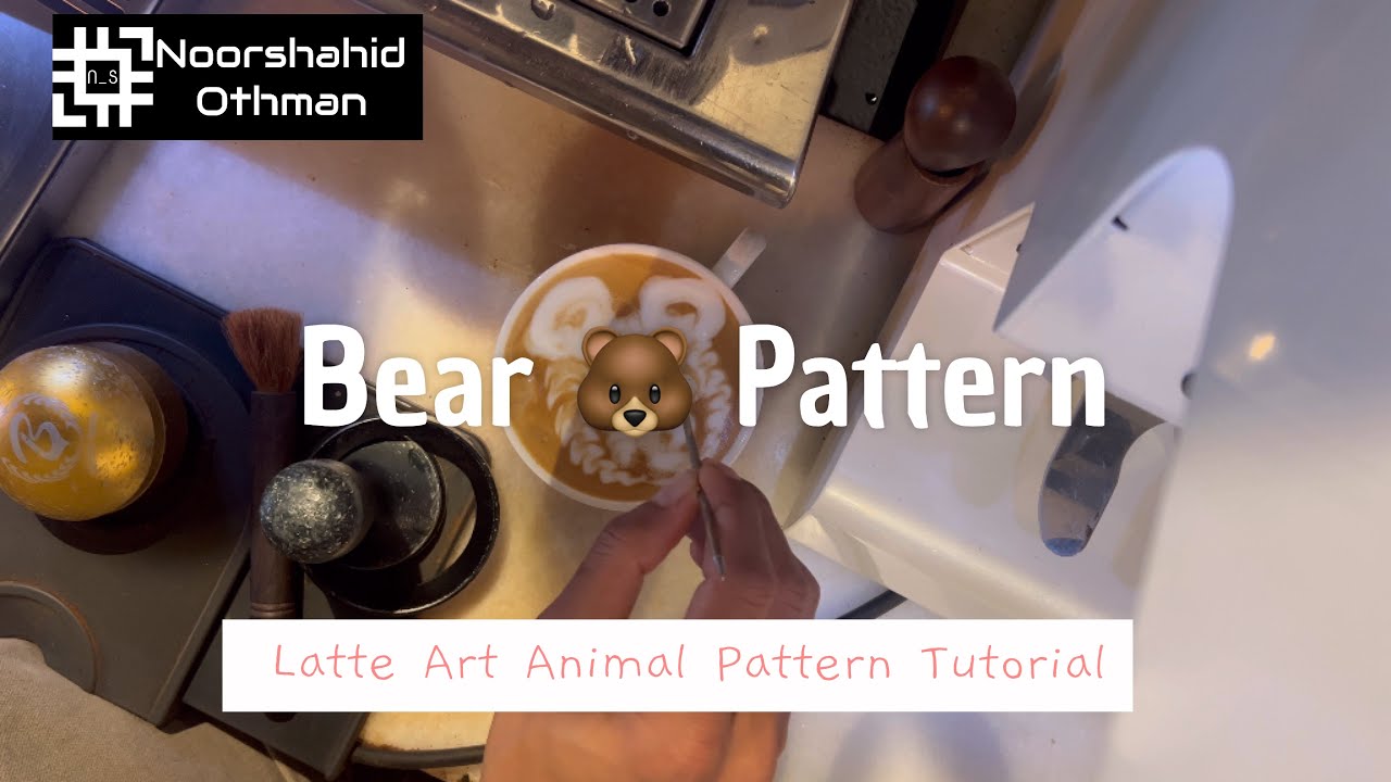 Bear 🐻 Pattern Latte Art #lattearttutorial - YouTube