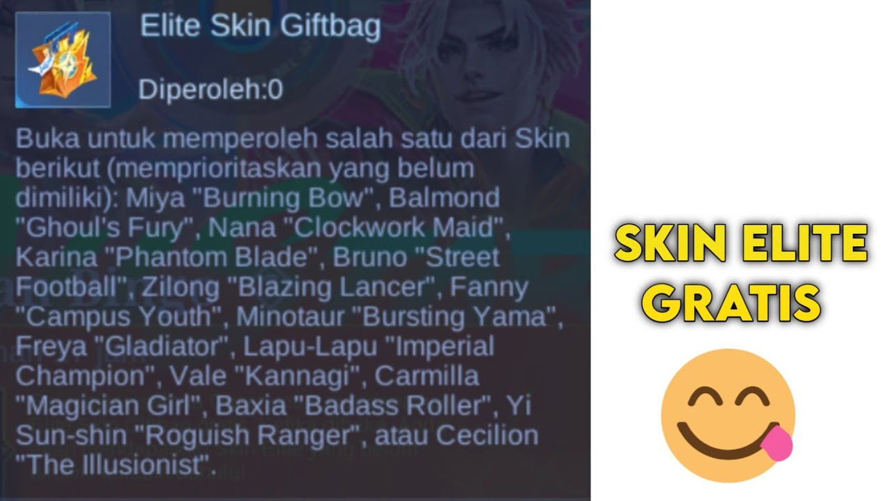 Buat Yang Mau Aja,Skin Elite Gratis Dari Moonton! - YouTube