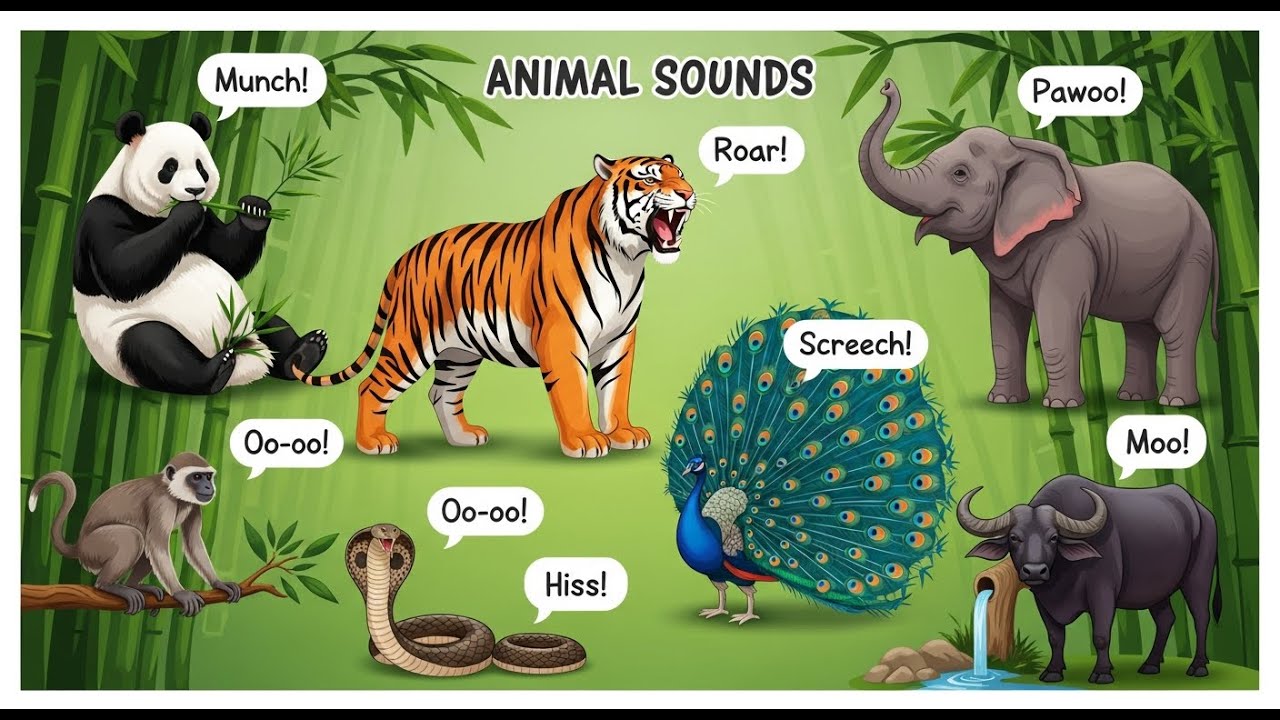 By the River 🌊 Calm Animal Sounds and English Learning - YouTube
