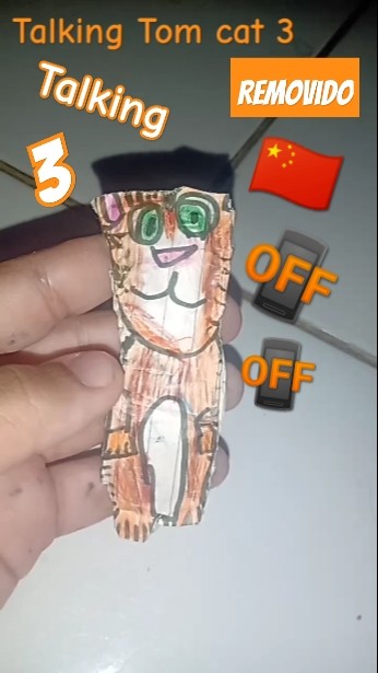 Talking Tom cat 3 de papel - YouTube