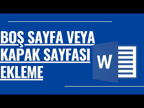 Ödev ve Tez İçin Boş Sayfa-Kapak Ekleme (Temel Word Dersleri)