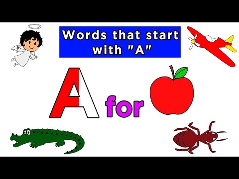 Letter A Words for kids | Words Starting with A | Alphabet A | Letter A ...