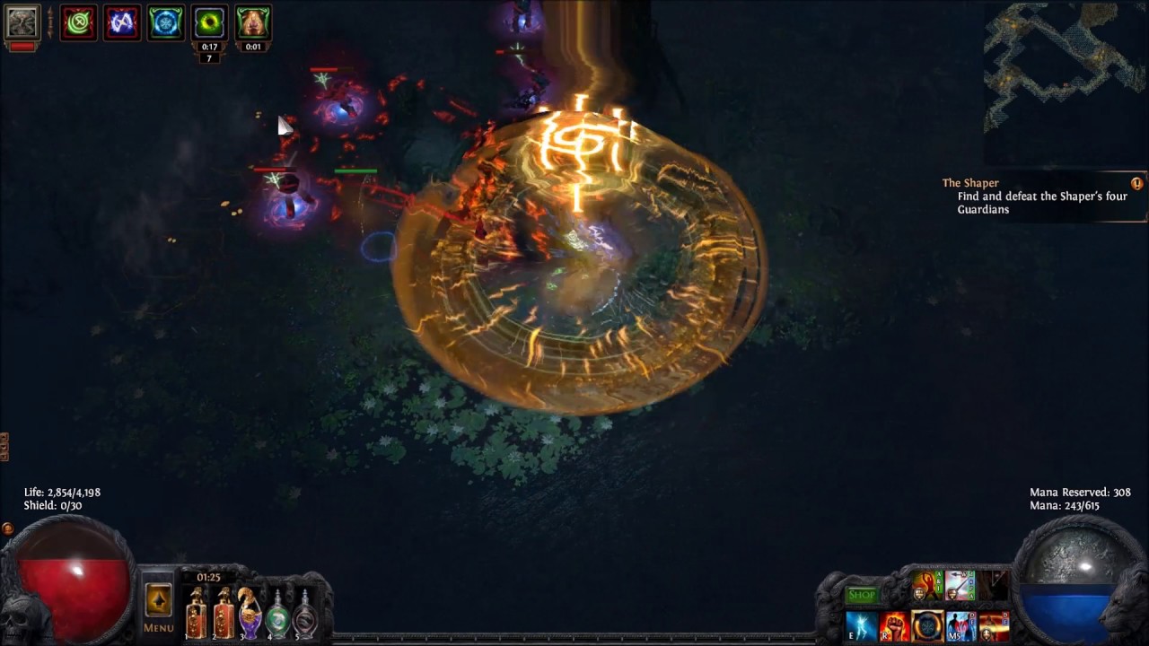 Path of Exile Tornado Shot Ranger vs T15 Dark Forest Boss - YouTube