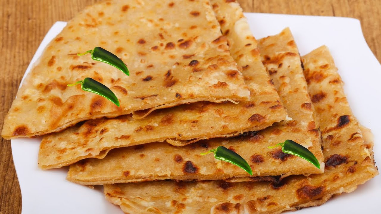 Paneer-Chilli Paratha Recipe || How to Make Paneer and Chilli Paratha ...