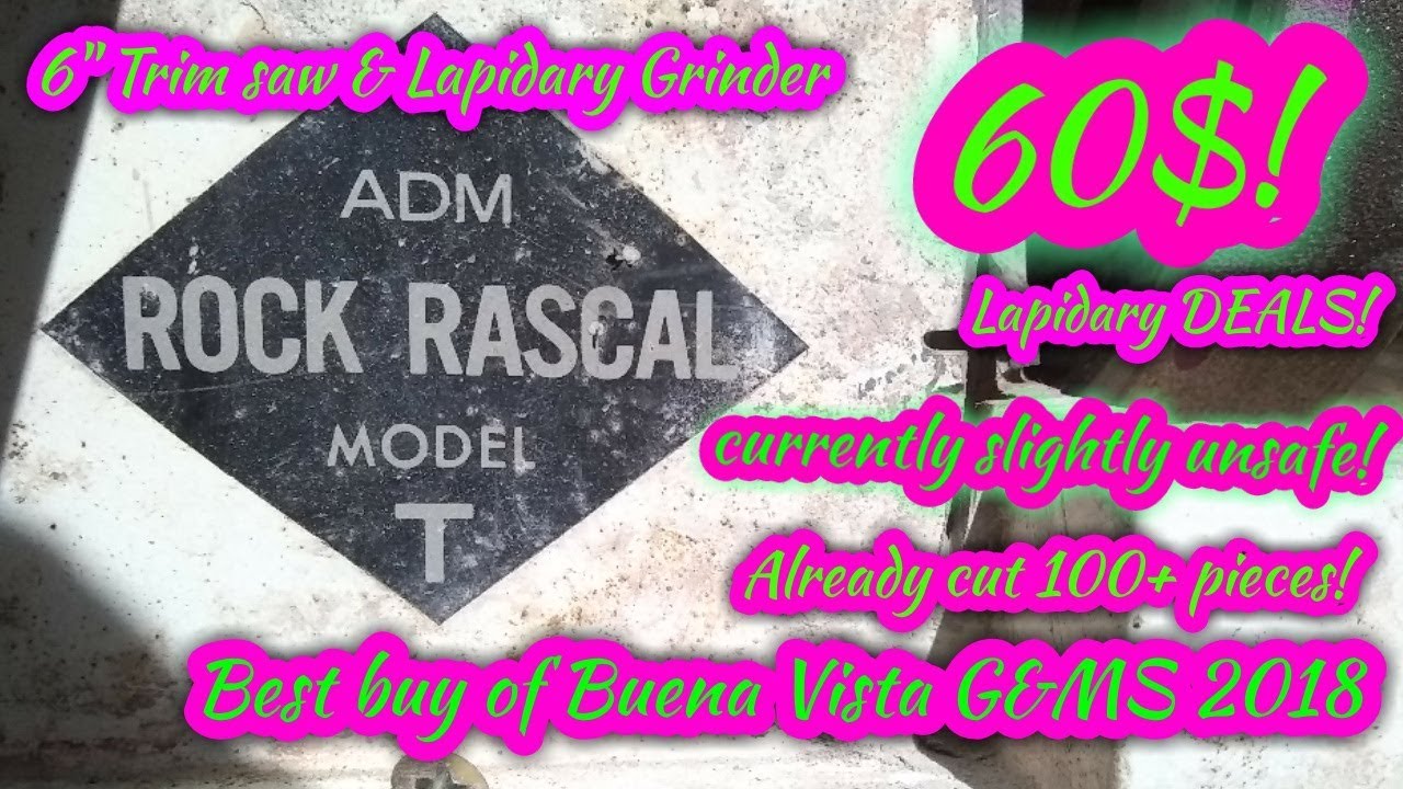 Rock Rascal Model T 6" Trim Saw & Lapidary Grinder - YouTube