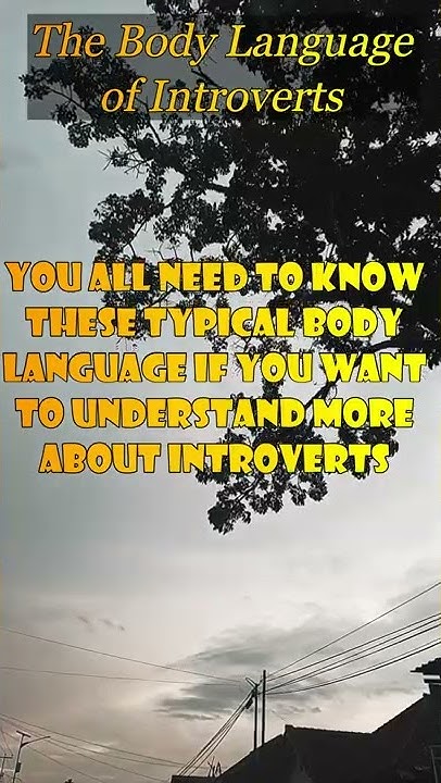 The body language of introverts #Introvert - YouTube