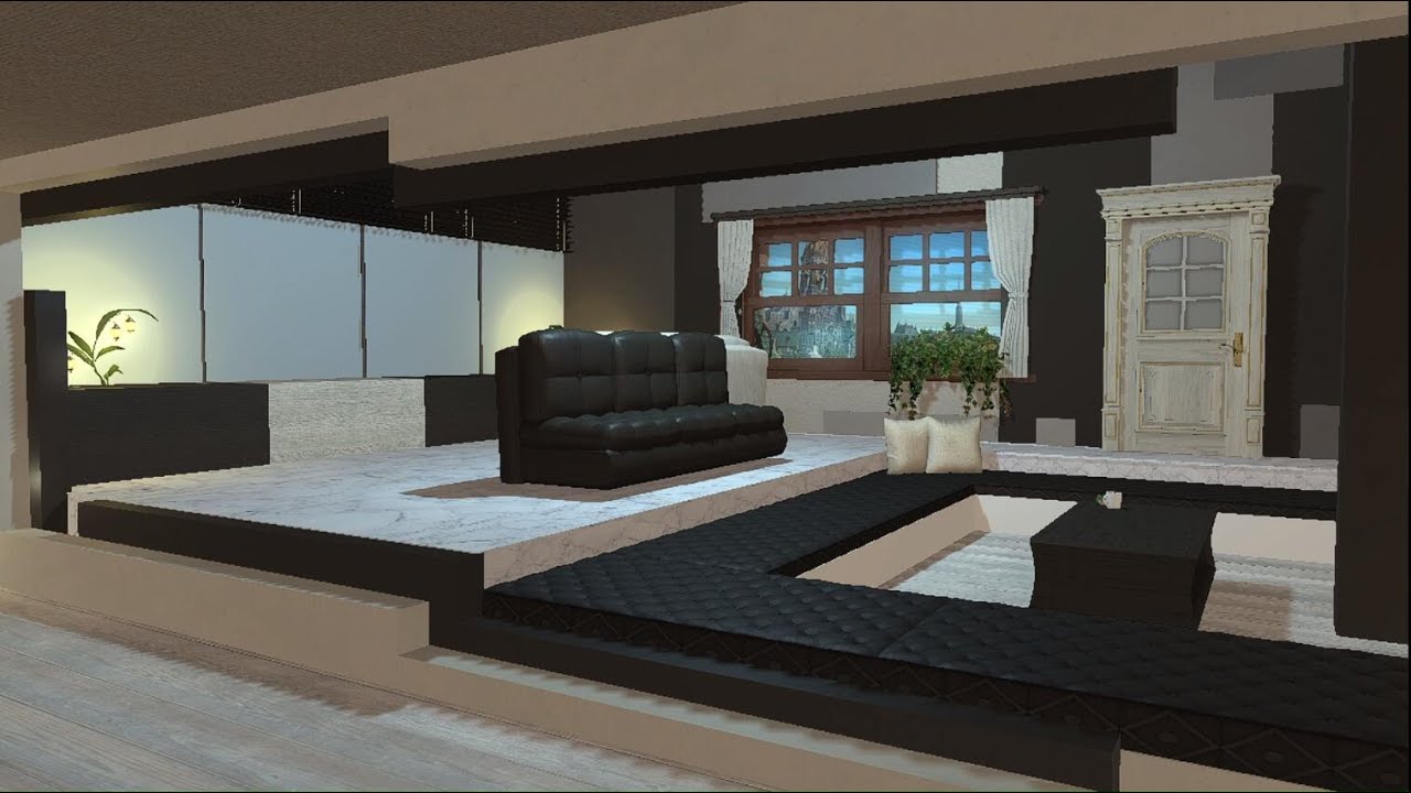 FFXIV/FF14 House/Housing-RL42(Modern minimalism clubhouse,industrial ...