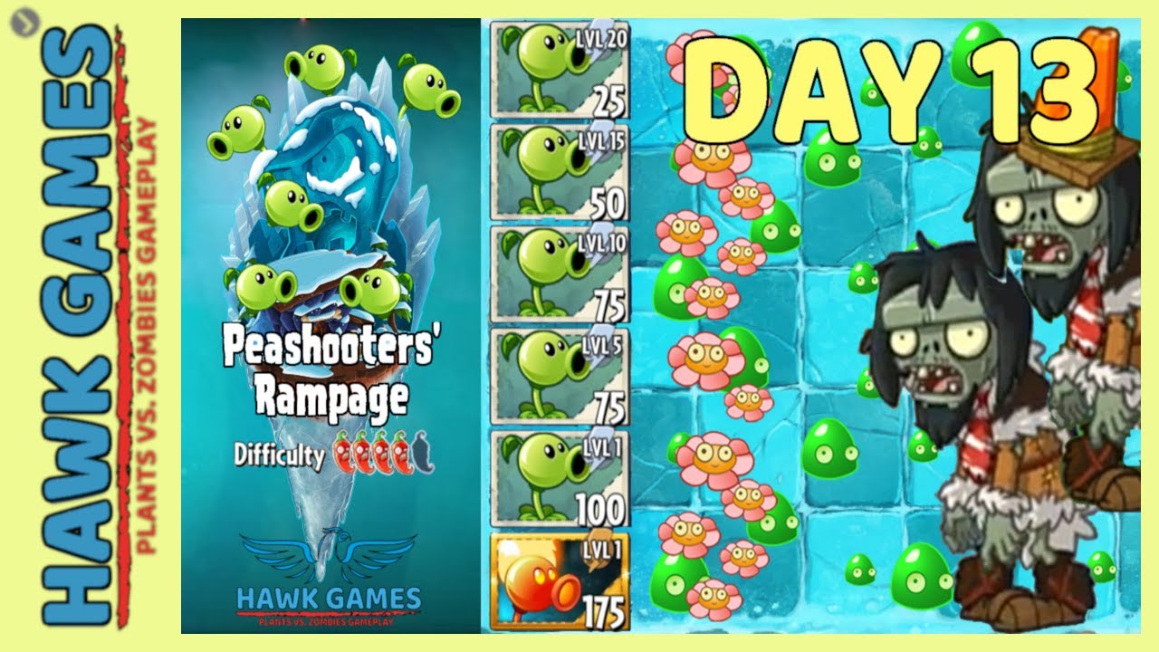 Plants vs Zombies 2 Peashooters' Rampage Frostbite Caves 13 [Mold ...
