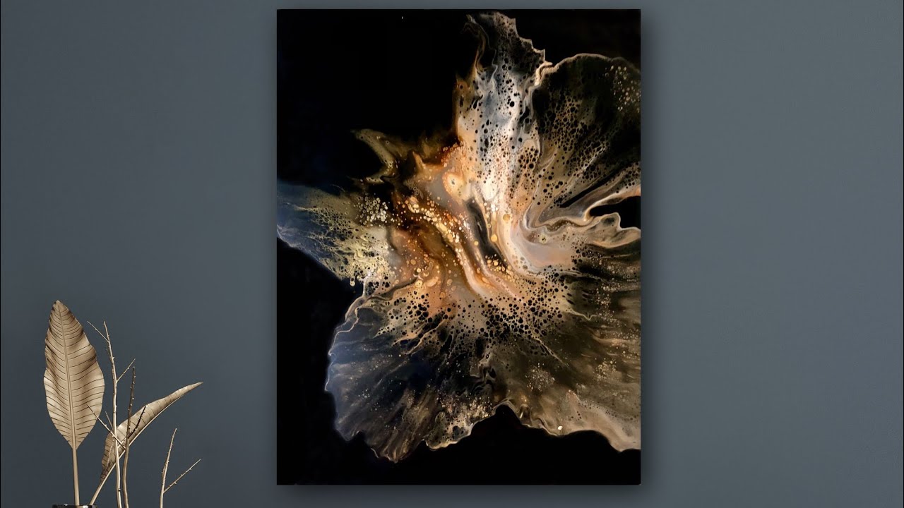 Acrylic pouring technique / fluid art technique - YouTube