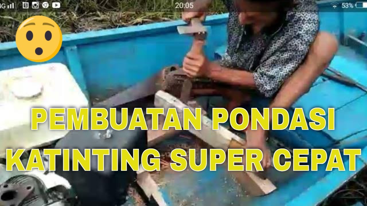 Cara membuat pondasi mesin katinting #part 1 - YouTube