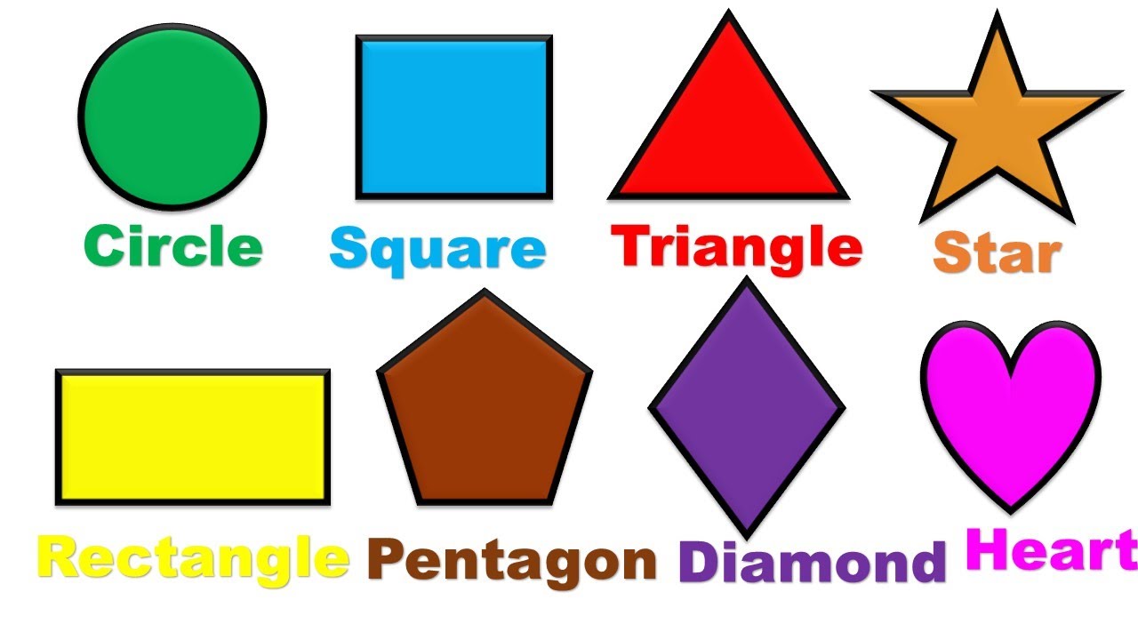 Drawing Shapes | Basic shapes and colours | Shapes for kids - YouTube