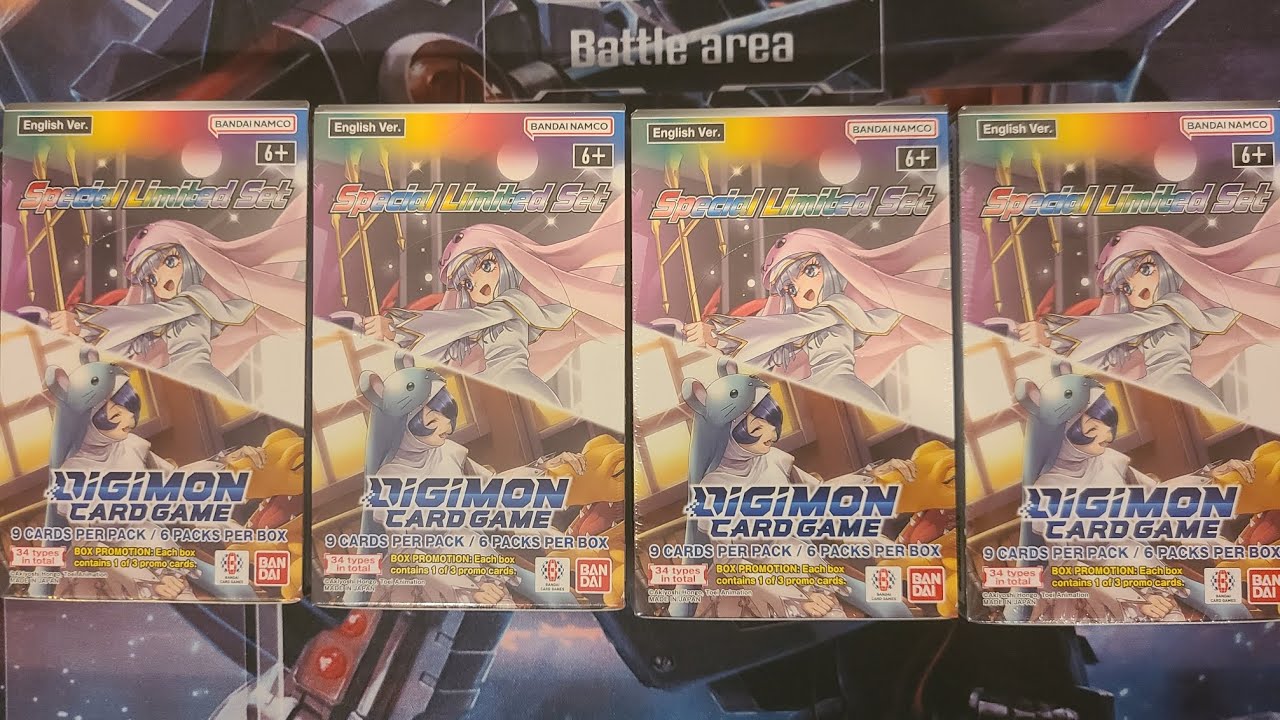 Digimon Card Game 2020 Special Limited Set 4 Boxes unboxing part 1 ...