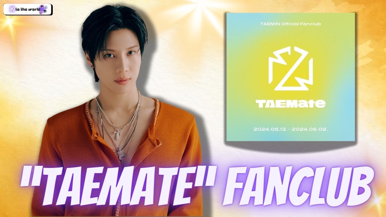 SHINee's Taemin Unveils FAN CLUB Name "TAEMate" & Logo - YouTube