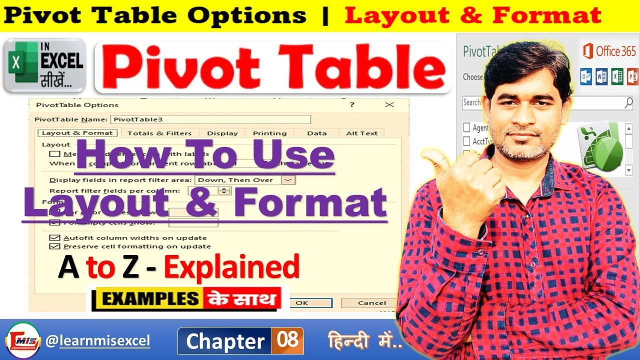 Pivot Table | Advanced Pivot Table Options in Excel | How to Use Layout & Format in Pivot ...