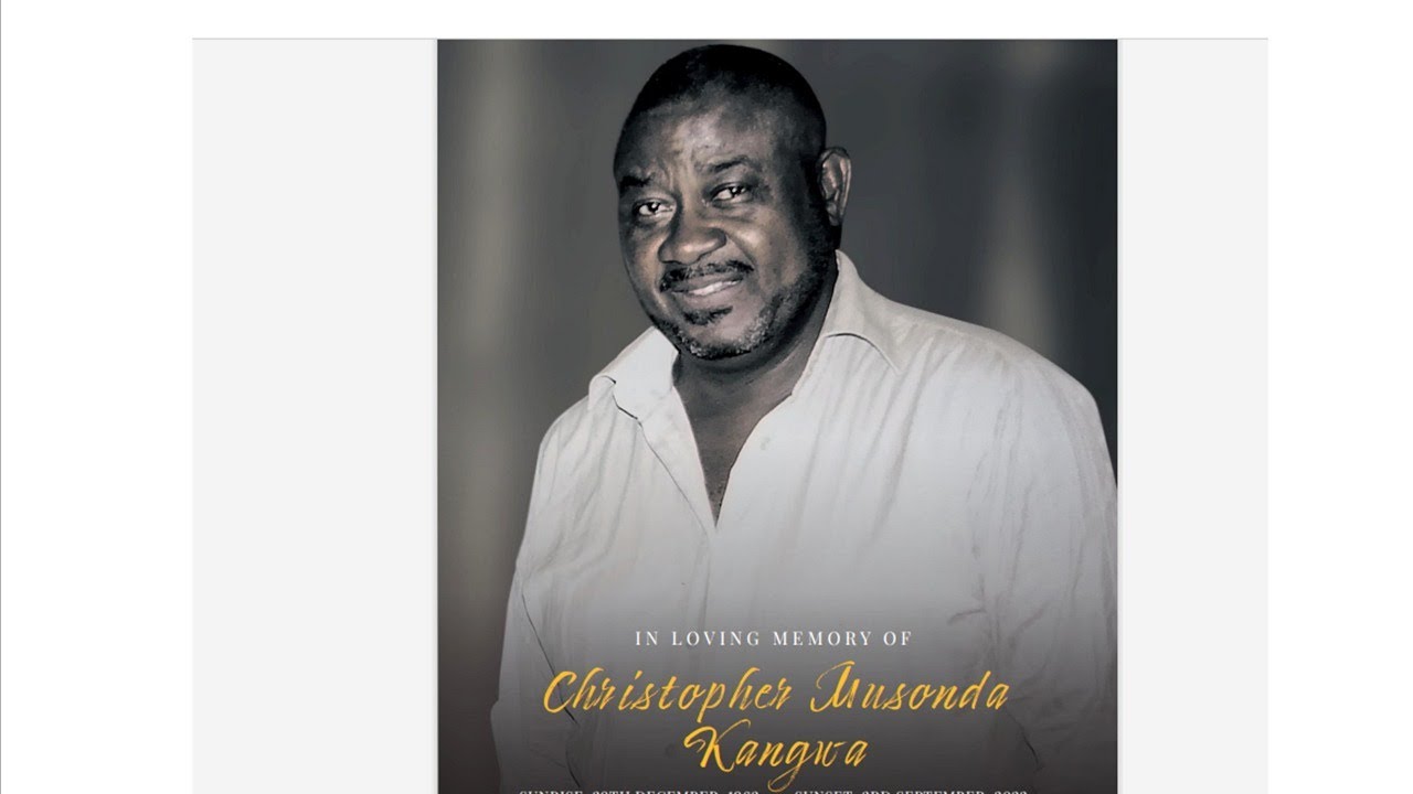 Funeral of the Late Christopher Musonda Kangwa at St. Ignatius Parish ...